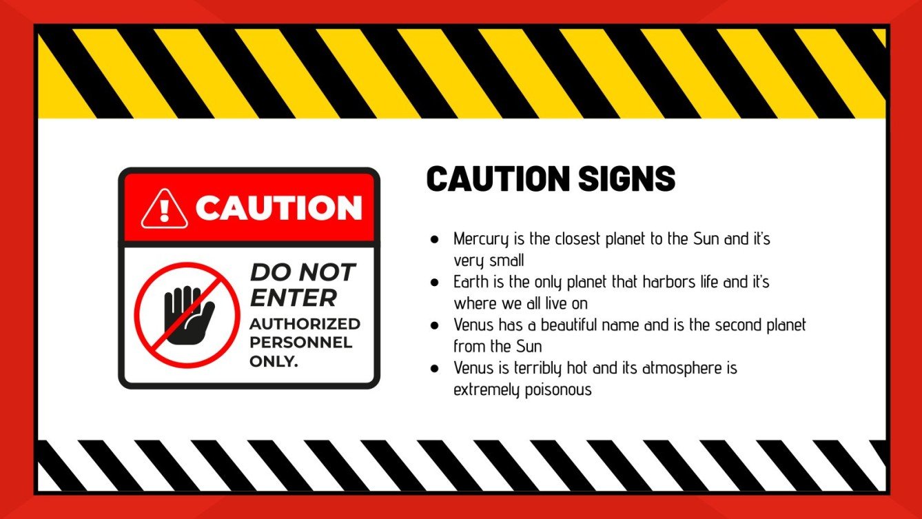 Caution! Danger Zone | Google Slides & PowerPoint