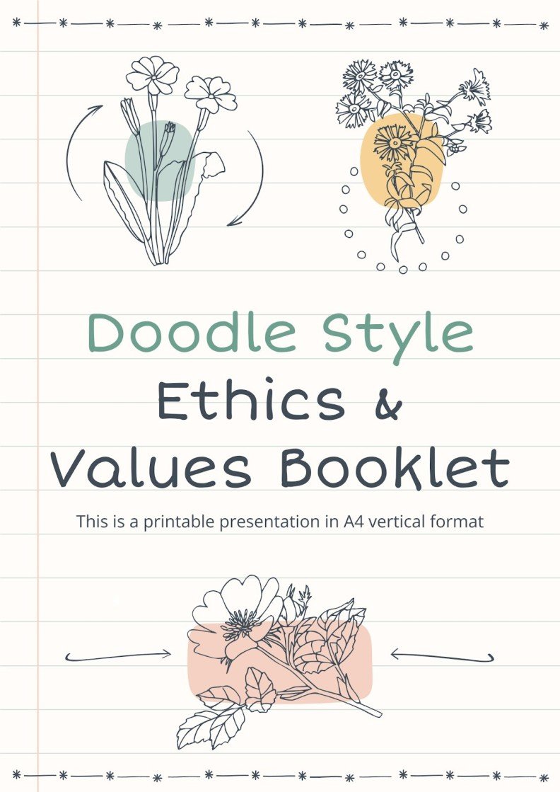 Doodle Style Ethics & Values Booklet | Google Slides & PPT