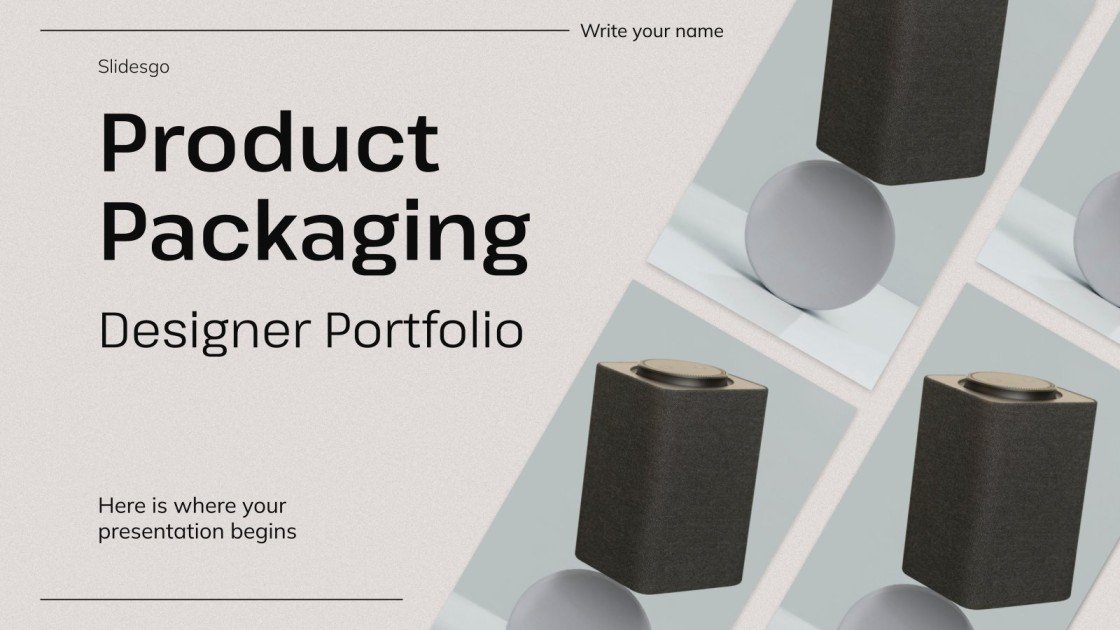 Product Packaging Designer Portfolio | Google Slides & PPT