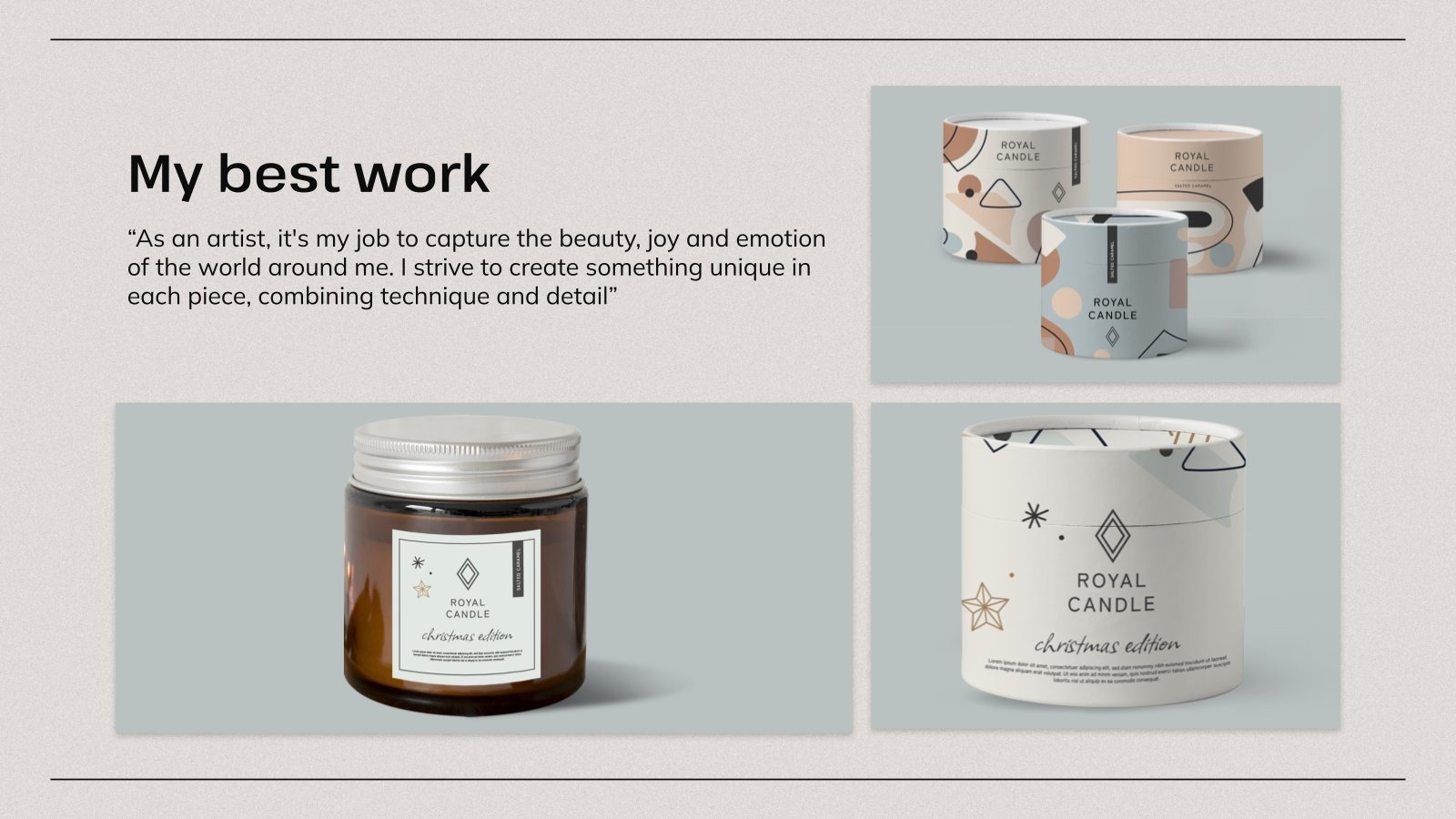 Product Packaging Designer Portfolio | Google Slides & PPT