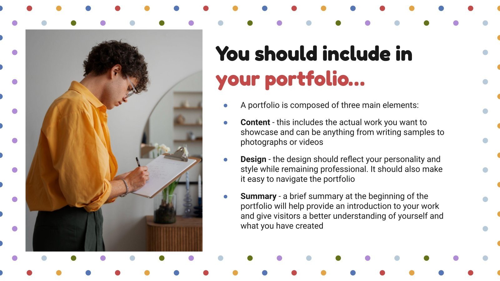 Polka Dots Aesthetic Portfolio | Google Slides & PowerPoint