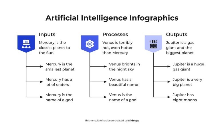 Artificial Intelligence Blocks Infographics