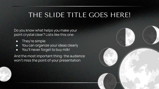 Fases da Lua | Modelo do Google Slides e PowerPoint