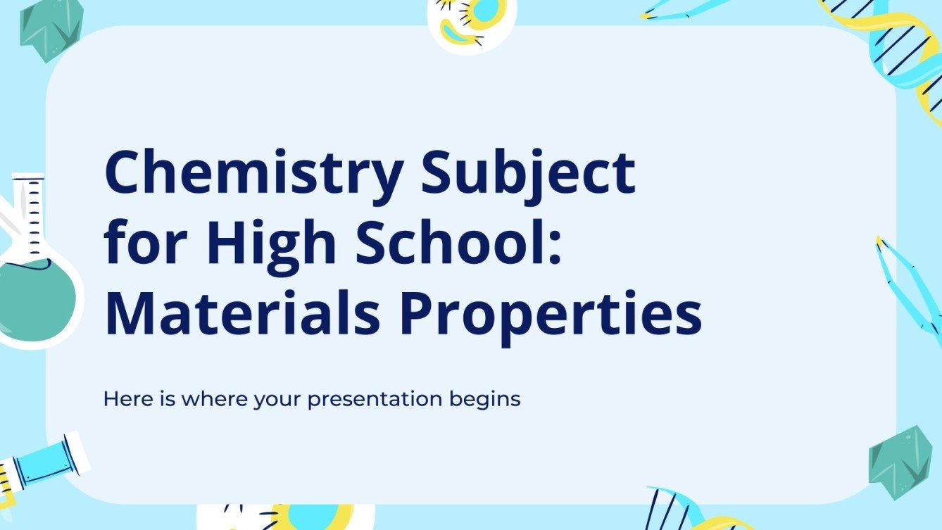 Chemistry Subject for High School: Materials Properties