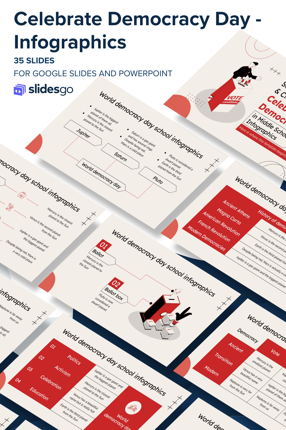 World Democracy Day in Middle School Infographics