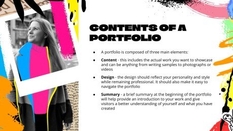Portfolio de style maximaliste | Google Slides et PPT