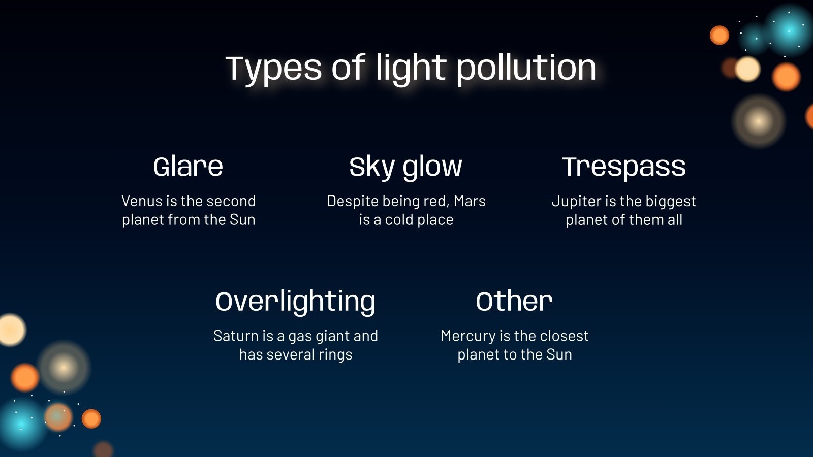 Light Pollution | Google Slides & PowerPoint