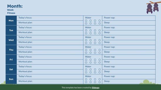 Bat Weekly Planner for Elementary | Google Slides & PPT
