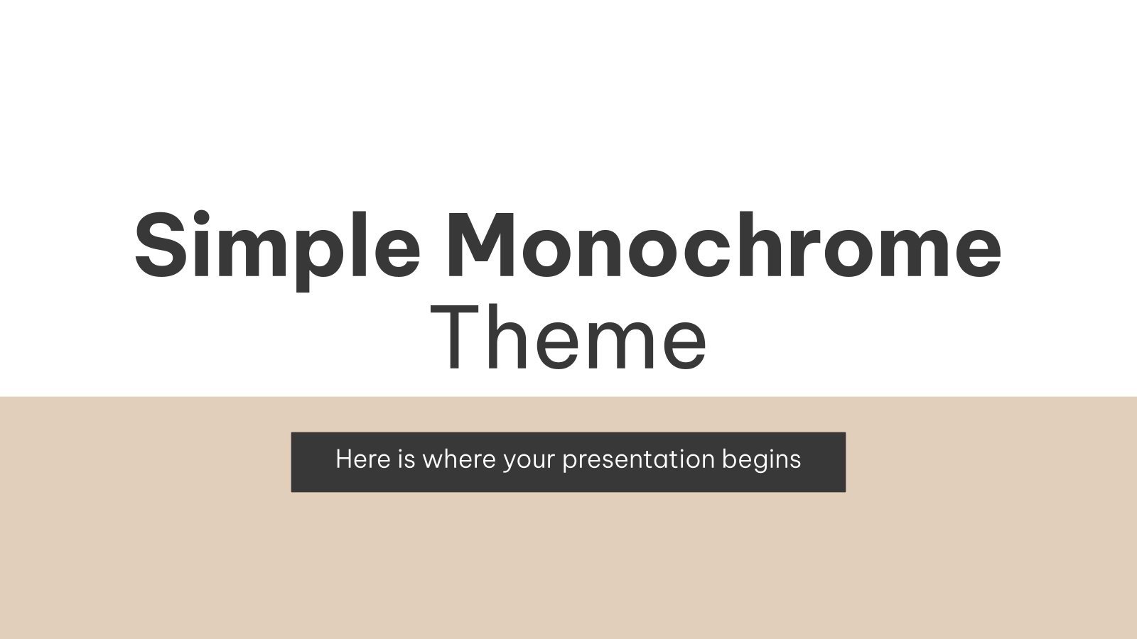 Simple Monochrome Theme | Google Slides & PowerPoint