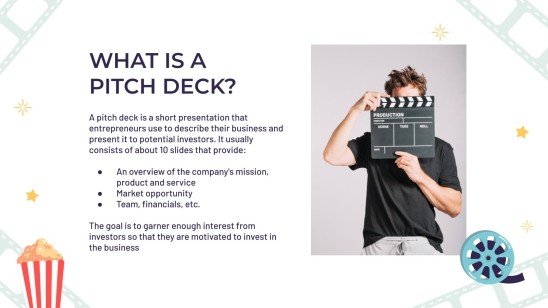 Pitch deck: enredo do filme | Google Slides e PowerPoint