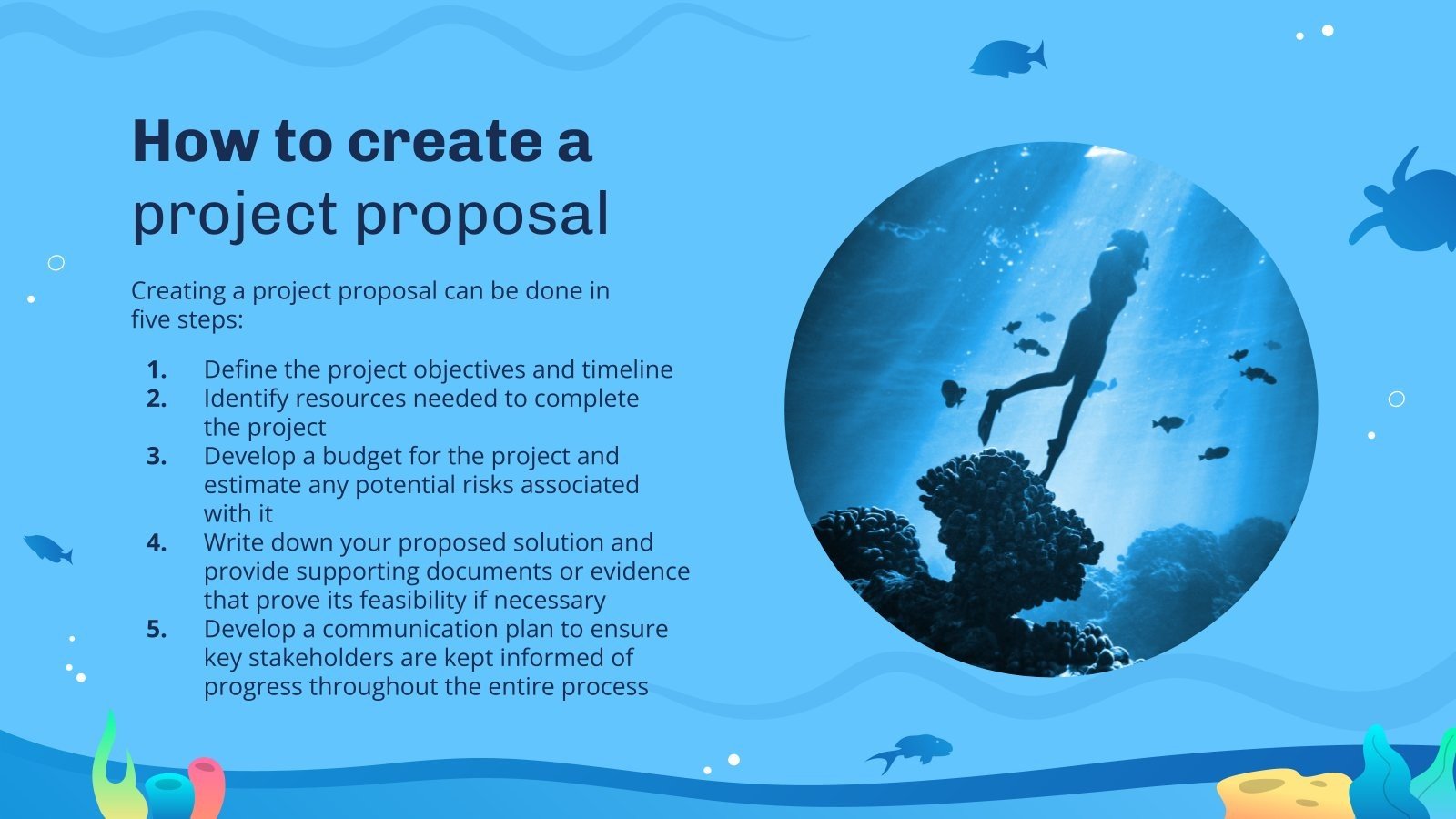 심해 채굴 프로젝트 제안서 | Google Slides 및 PPT