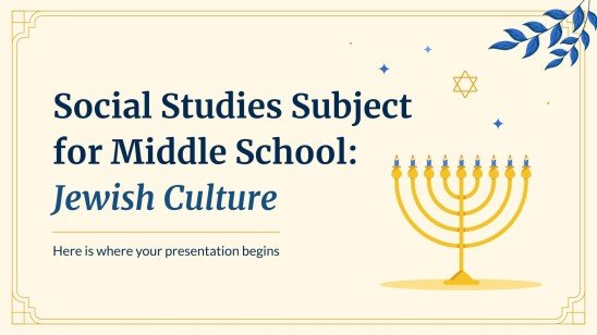 Social Studies Subject for Middle School: Jewish Culture
