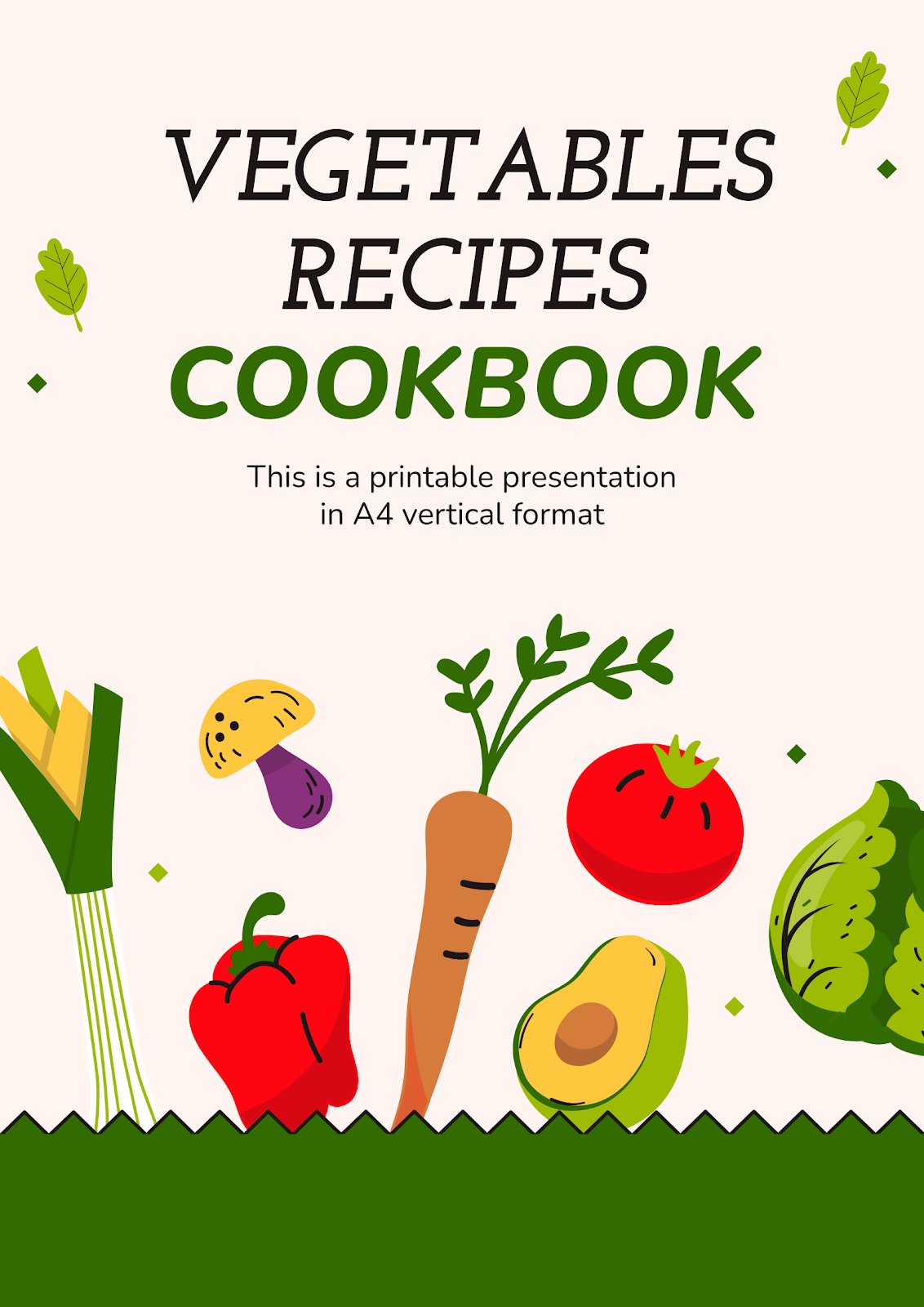 Libro de recetas con verduras | Google Slides y PowerPoint