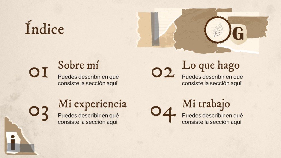 Old Scrap Paper Aesthetic Portfolio | Google Slides