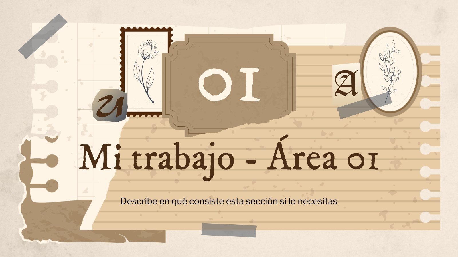 Old Scrap Paper Aesthetic Portfolio | Google Slides