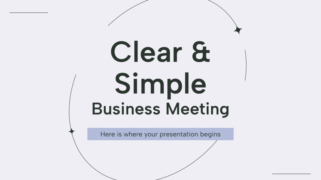 Clear & Simple Business Meeting | Google Slides & PowerPoint