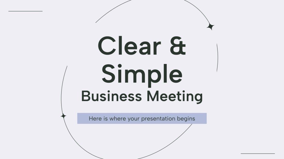 Clear & Simple Business Meeting | Google Slides & PowerPoint