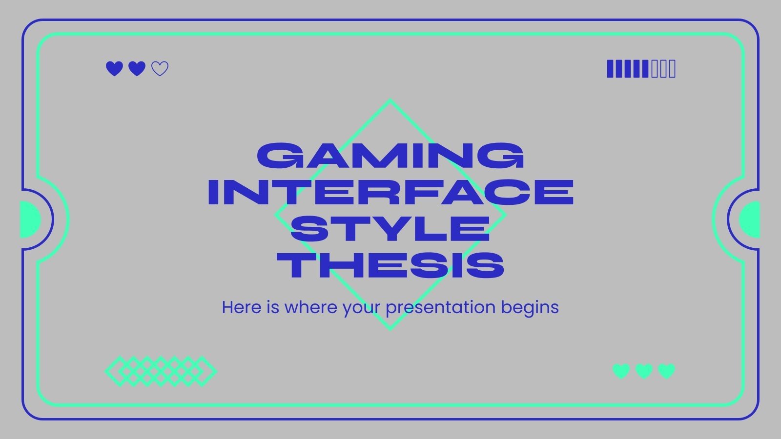 Gaming Interface Style Thesis | Google Slides & PowerPoint