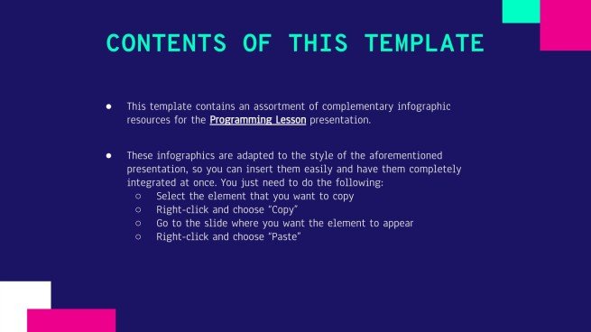 Programming Lesson Infographics | Google Slides & PPT