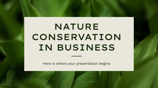 Nature Conservation in Business | Google Slides & PPT