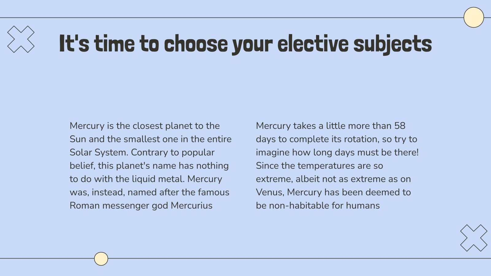 Tips for Choosing your Elective Subjects | Google Slides