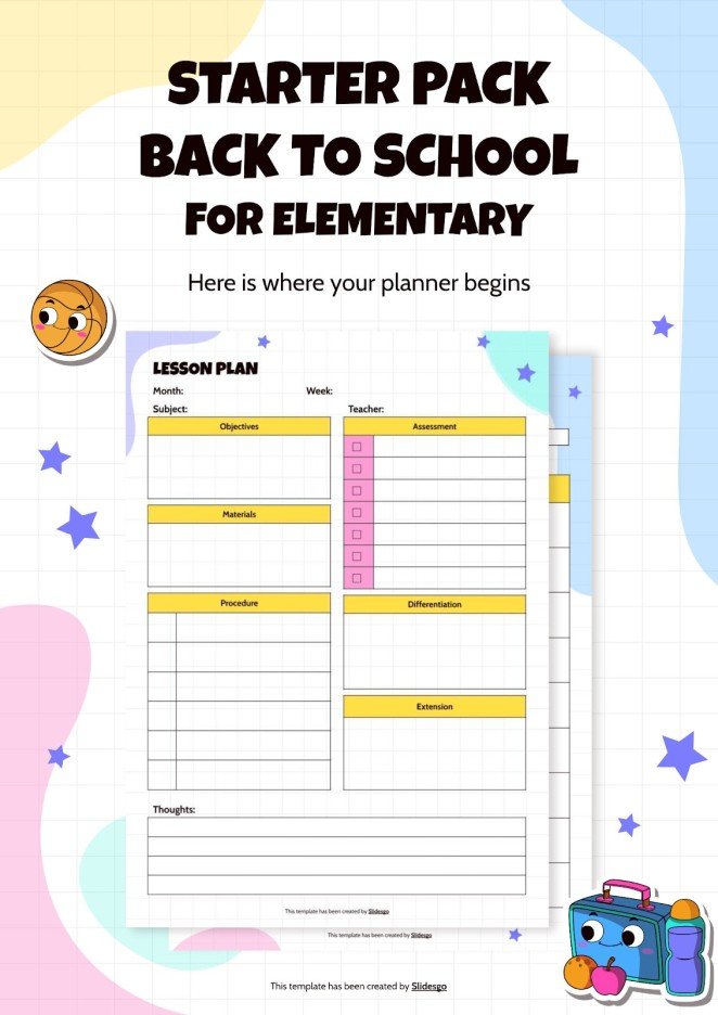 Starter Pack Back To School for Elementary | Google Slides