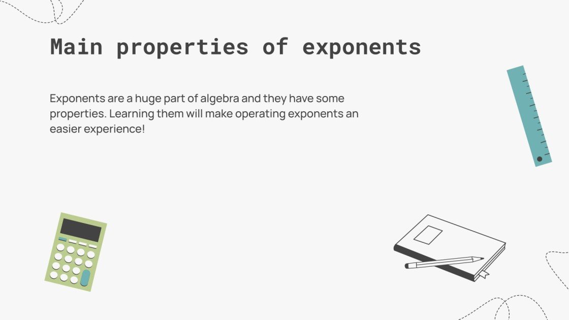 Propriedades das potências | Google Slides e PowerPoint