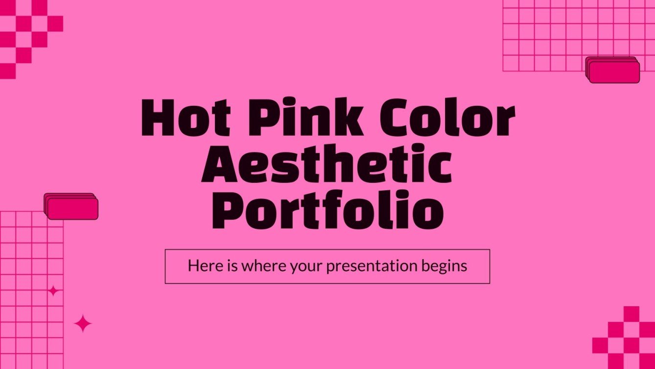 Hot Pink Color Aesthetic Portfolio | Google Slides & PPT