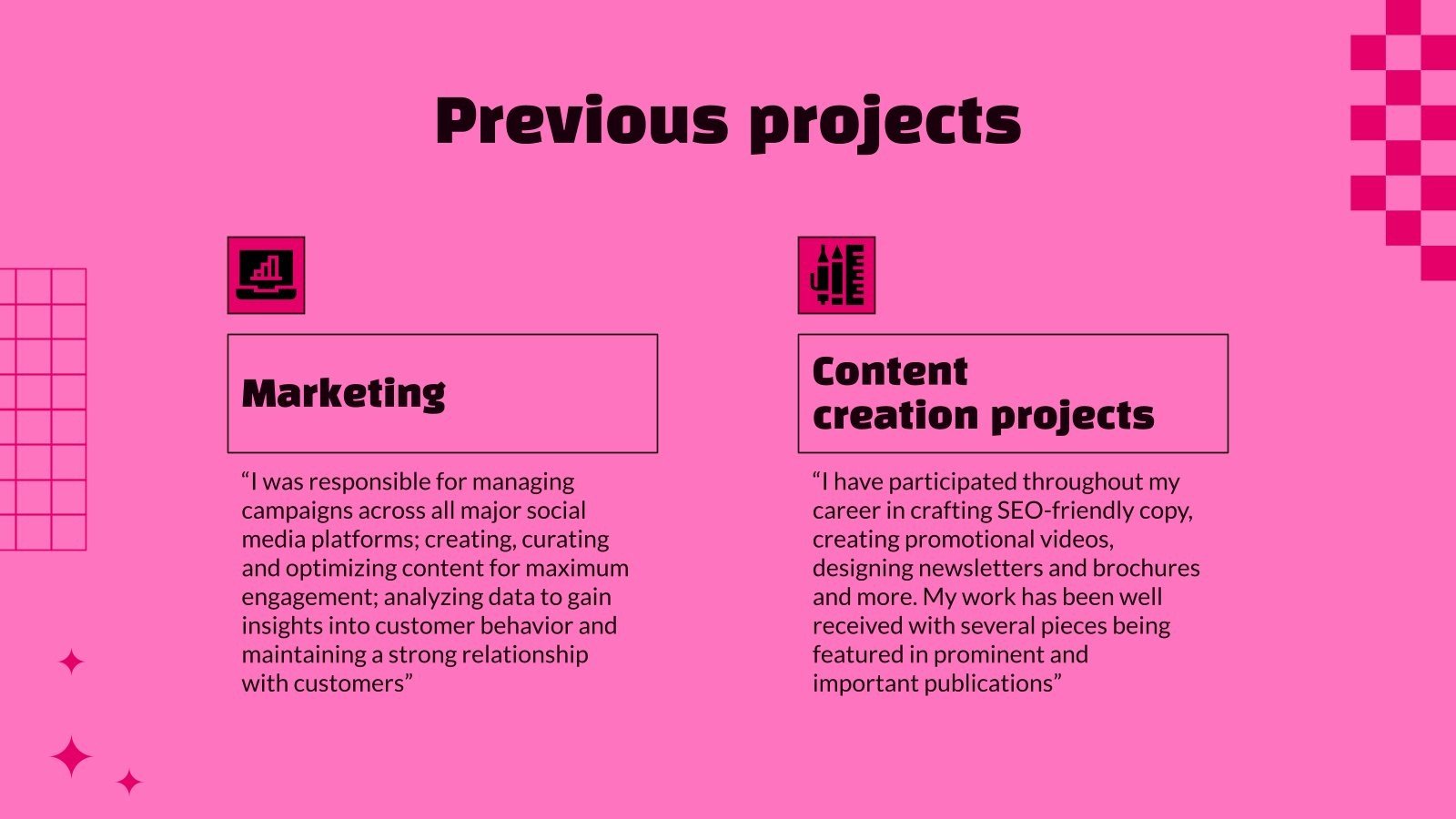 Hot Pink Color Aesthetic Portfolio | Google Slides & PPT
