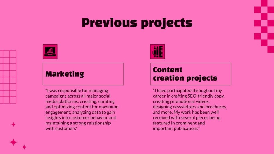 Hot Pink Color Aesthetic Portfolio | Google Slides & PPT