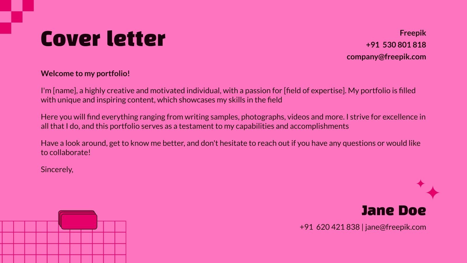 Hot Pink Color Aesthetic Portfolio | Google Slides & PPT