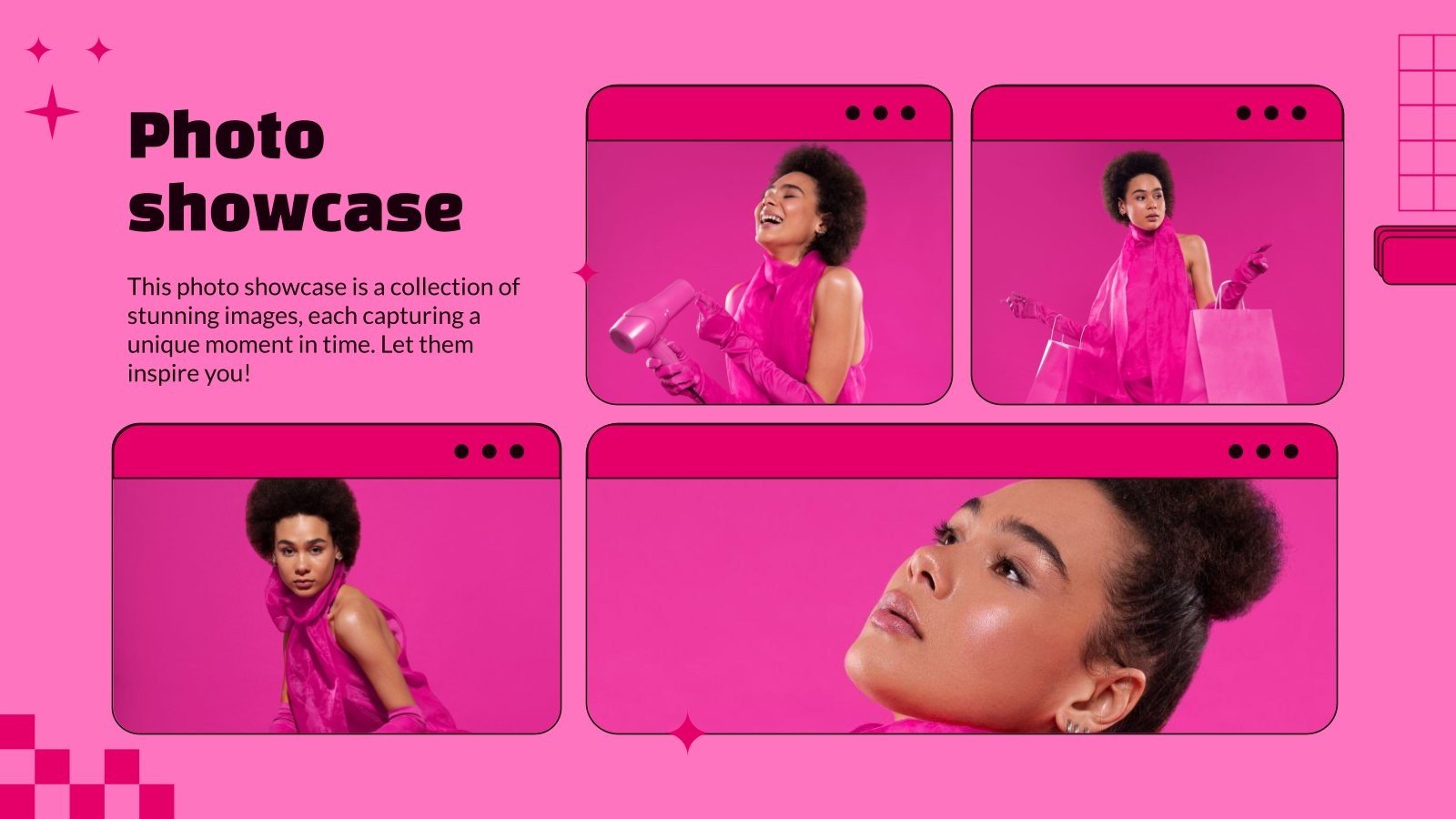 Hot Pink Color Aesthetic Portfolio | Google Slides & PPT