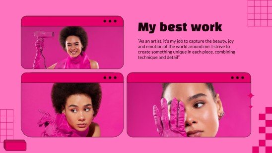 Hot Pink Color Aesthetic Portfolio | Google Slides & PPT