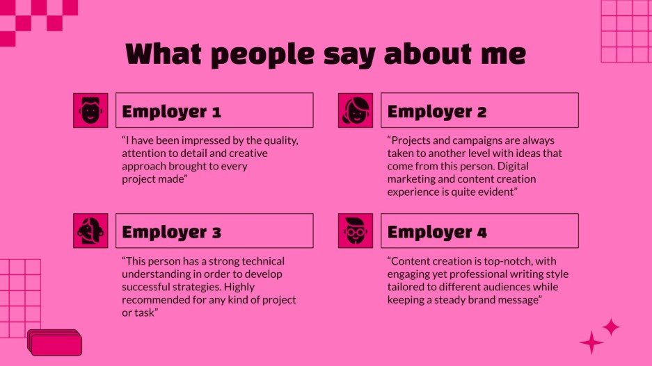 Hot Pink Color Aesthetic Portfolio | Google Slides & PPT