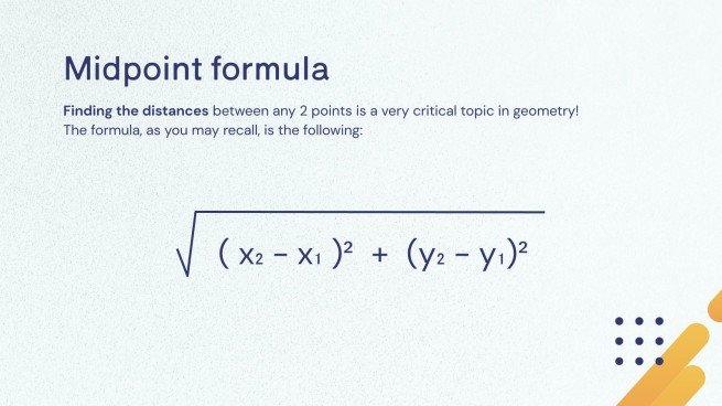 Fórmula del punto medio | Google Slides y PPT