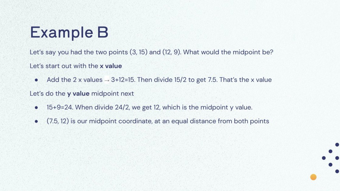 Formule du point milieu | Google Slides et PowerPoint