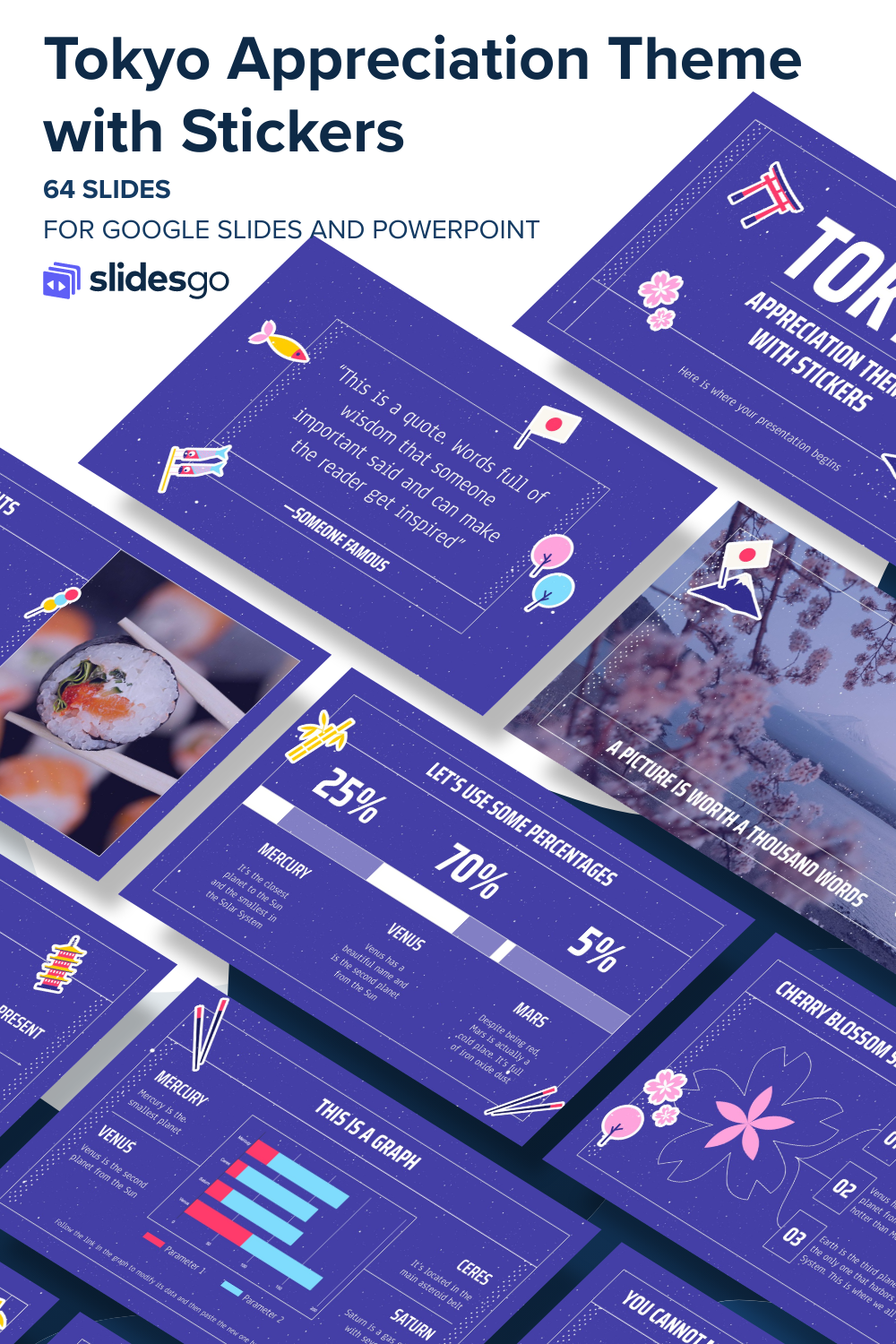 Tokyo Appreciation Theme with Stickers | Google Slides & PPT