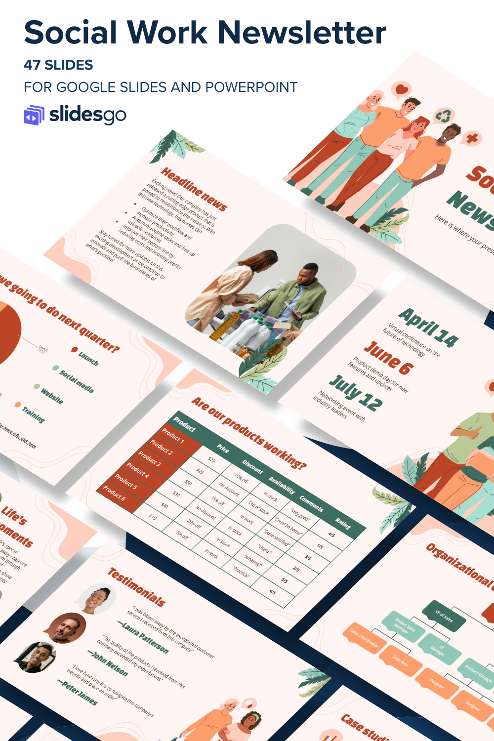 Social Work Newsletter | Google Slides & PowerPoint