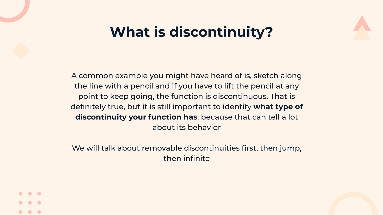 The 3 types of discontinuities (Calculus)