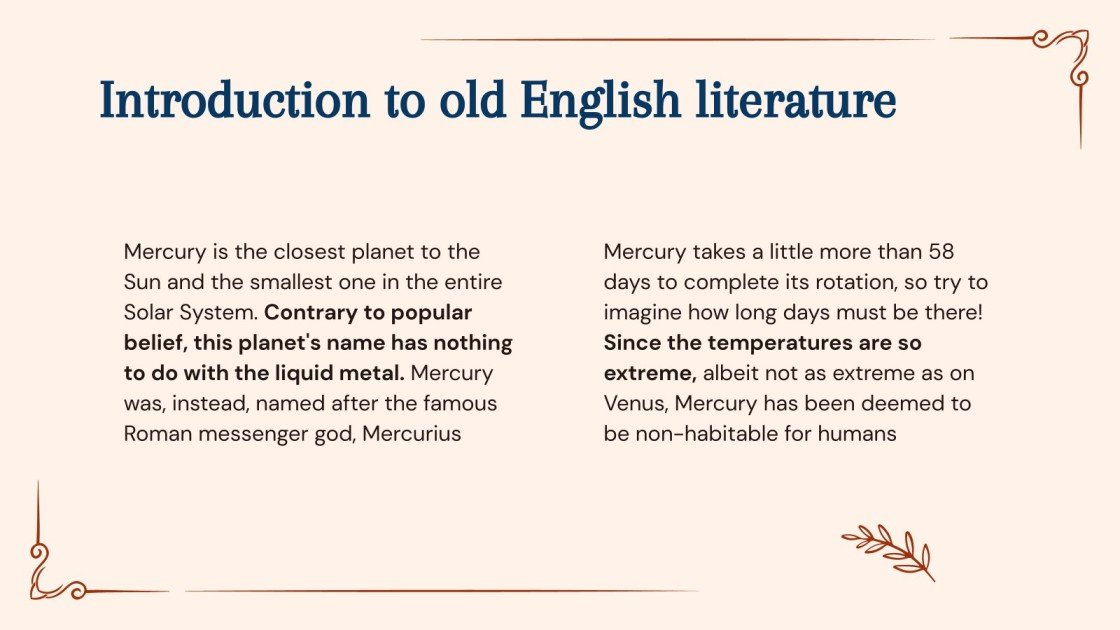 Old English Literature Lesson | Google Slides & PPT