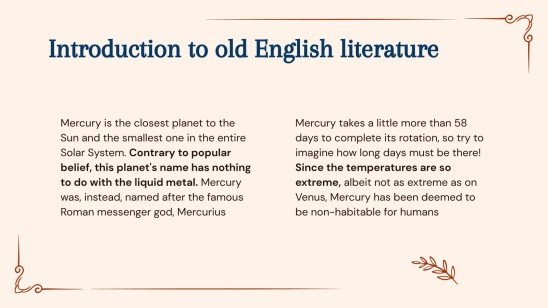 Old English Literature Lesson | Google Slides & PPT