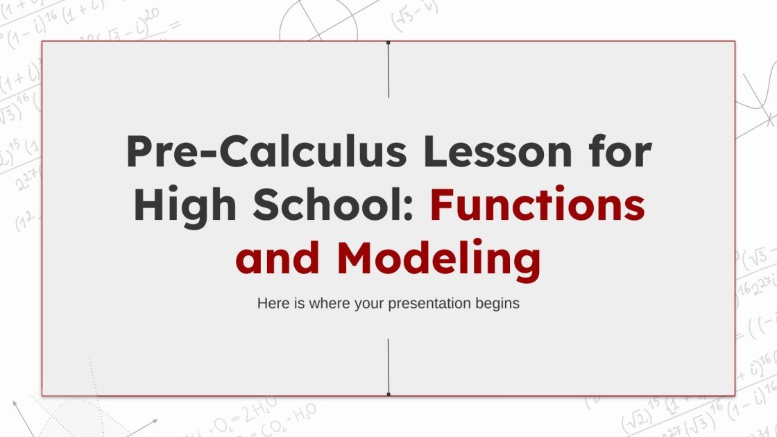 Pre-Calculus Lesson for High School: Functions and Modeling