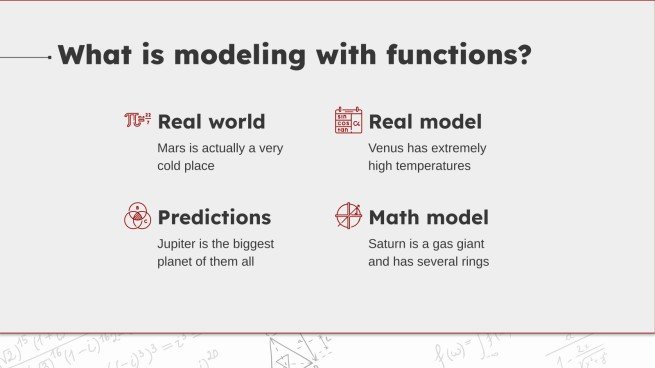 Pre-Calculus Lesson for High School: Functions and Modeling