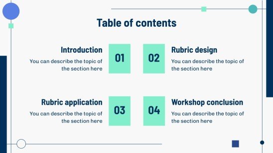 Design and Application of Evaluation Rubrics Workshop