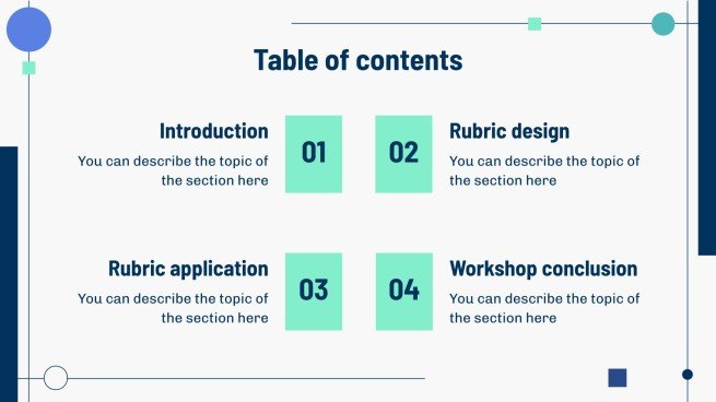 Design and Application of Evaluation Rubrics Workshop