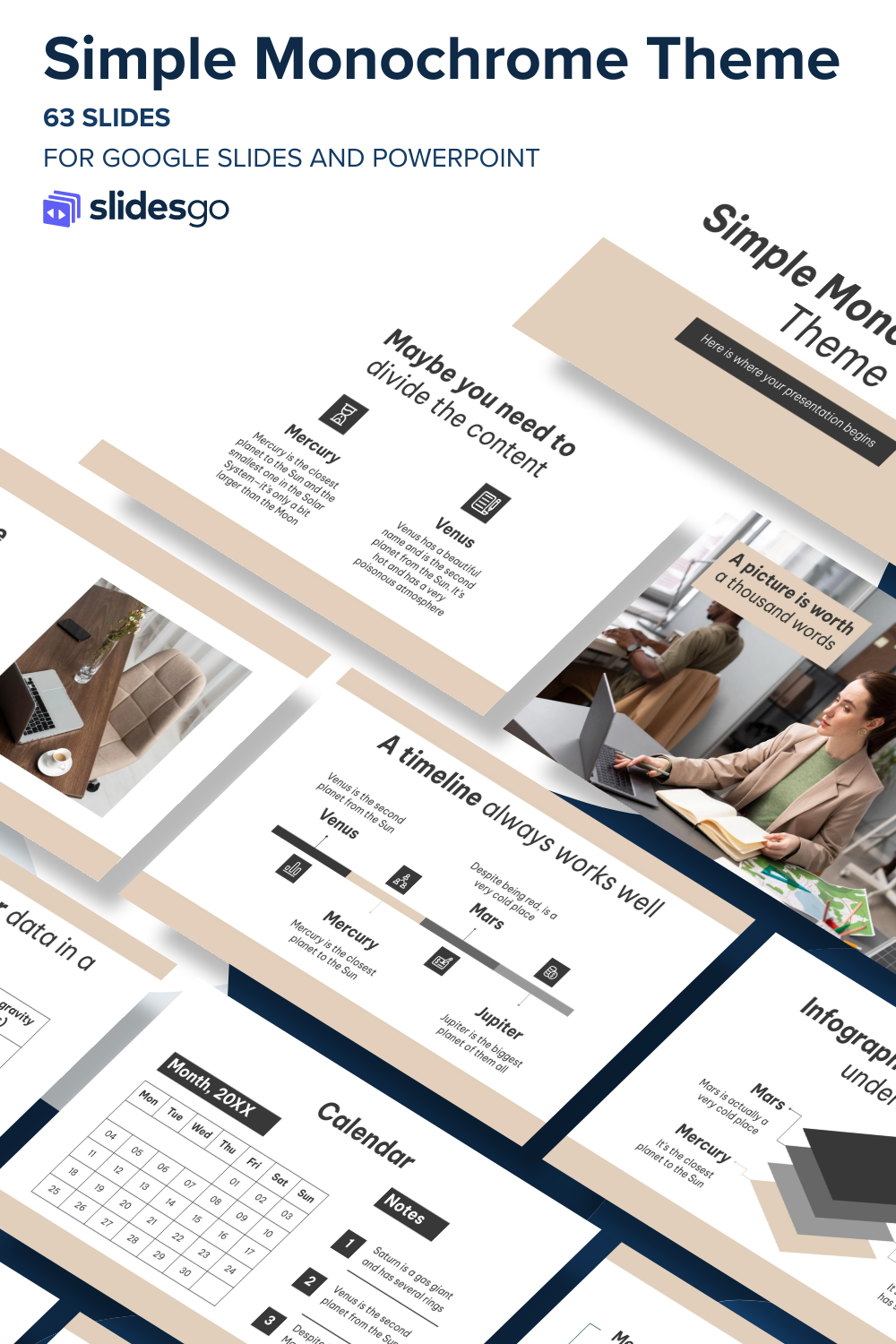 Simple Monochrome Theme | Google Slides & PowerPoint