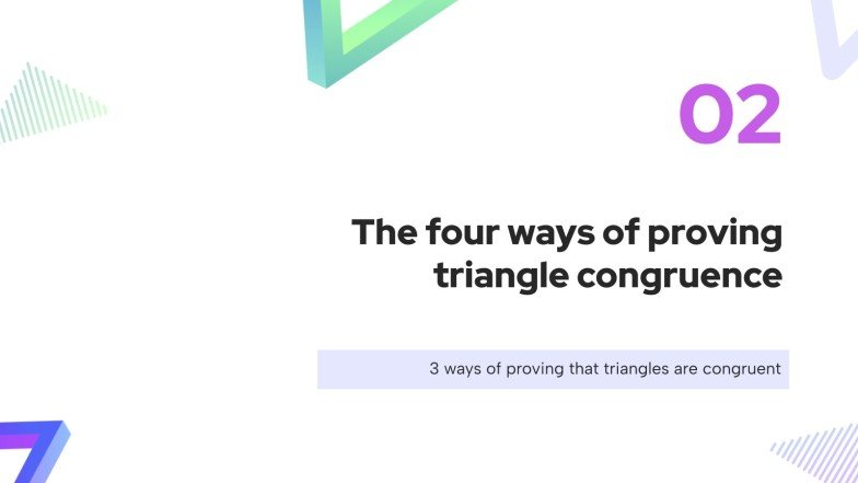 4 Ways of Proving Triangle Congruence | Google Slides & PPT