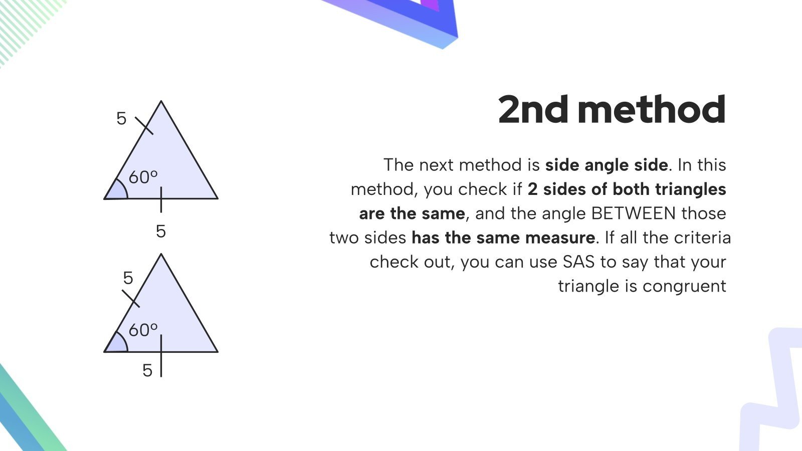 4 Ways of Proving Triangle Congruence | Google Slides & PPT