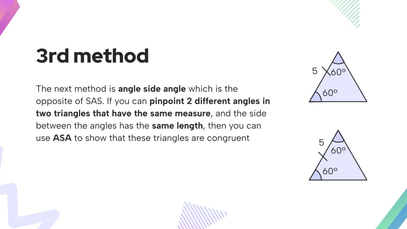 4 Ways of Proving Triangle Congruence | Google Slides & PPT