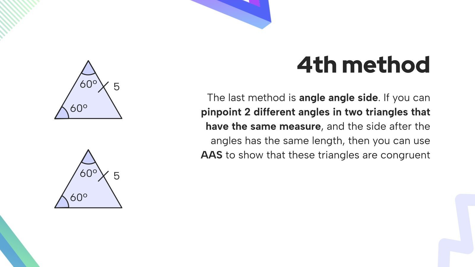 4 Ways of Proving Triangle Congruence | Google Slides & PPT